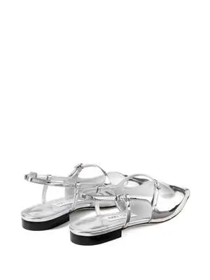 JIMMY CHOO Didi Leather Ballet Flats - Silver