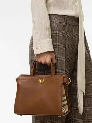 Burberry Mini Cotswolds Check Tote Bag - Brown