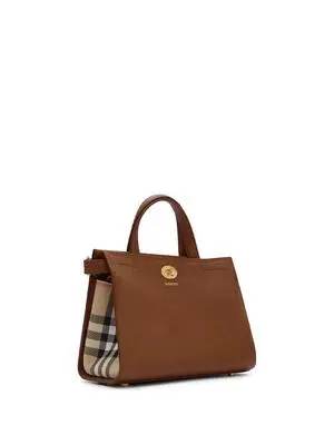 Burberry Mini Cotswolds Check Tote Bag - Brown