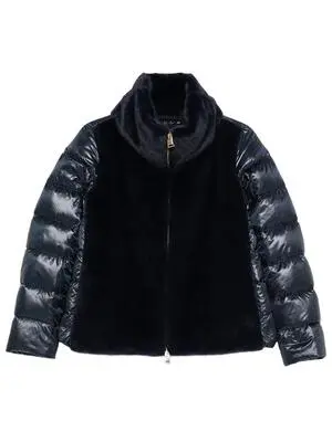 Herno Faux Fur-inserts Ultralight Padded Jacket - Blue