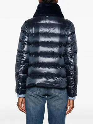 Herno Faux Fur-inserts Ultralight Padded Jacket - Blue