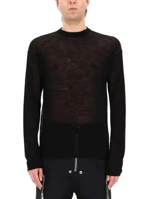 Rick Owens Penta Sheer Pull Sweater - Black