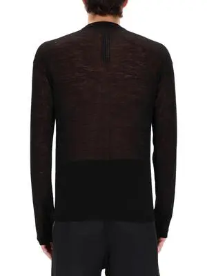Rick Owens Penta Sheer Pull Sweater - Black