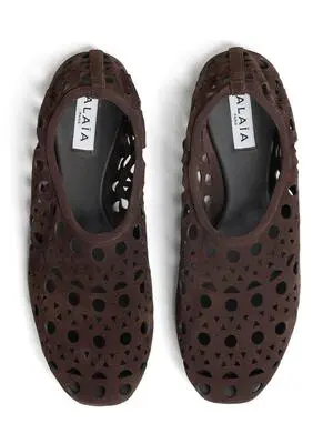 Alaïa Neo Vienne Flats - Brown