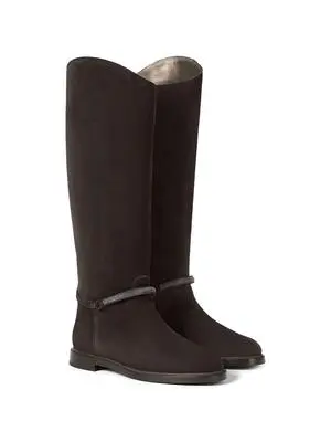 Brunello Cucinelli Knee High Boots - Brown