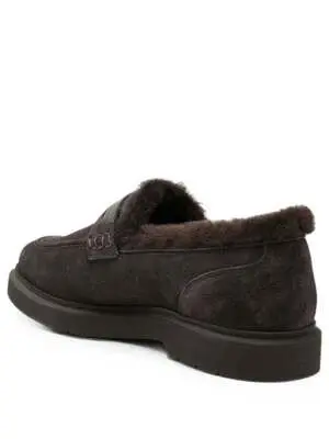 Brunello Cucinelli Suede Penny Loafers