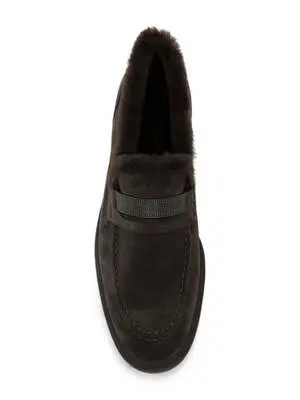 Brunello Cucinelli Suede Penny Loafers