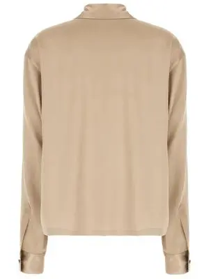 TOM FORD Peach-feel Silk Satin Polo - Multicolor