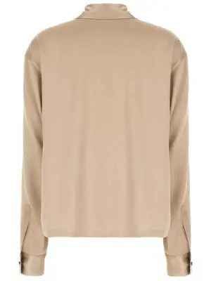 TOM FORD Peach-feel Silk Satin Polo - Multicolor