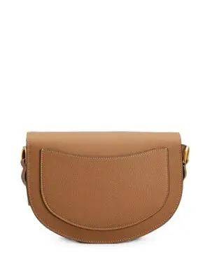 TOD'S T Signature Mini Leather Shoulder Bag - Brown