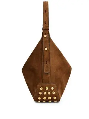 TOD'S Metal Dots Suede Mini Bag - Brown