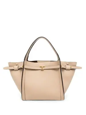 TOD'S T Signature Small Shopping Bag In Leather - Multicolor