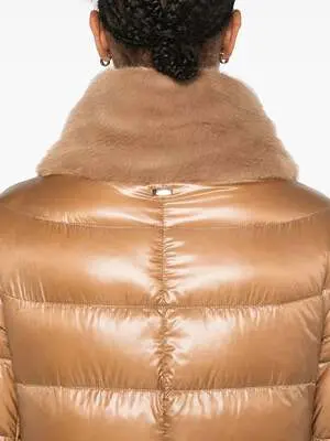 Herno Ultralight Nylon And Alternative Fur Cape