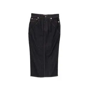Givenchy Straight Denim Midi Skirt - Blue