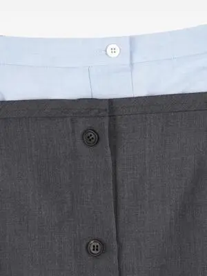 Prada Cotton Midi Skirt - Gray