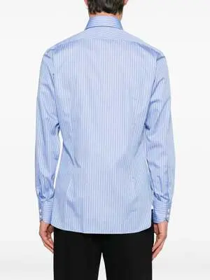 TOM FORD Striped Cotton Shirt - Blue