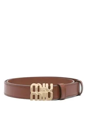 Miu Miu Leather Belt - Brown