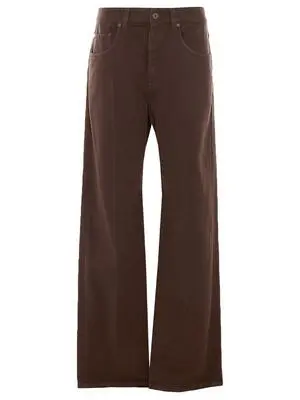 Brunello Cucinelli Cotton Pants - Brown