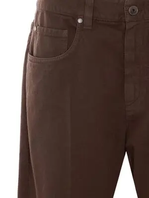 Brunello Cucinelli Cotton Pants - Brown