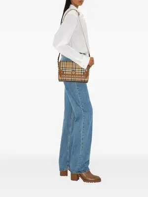 Burberry Checked Crossbody Bag - Multicolor