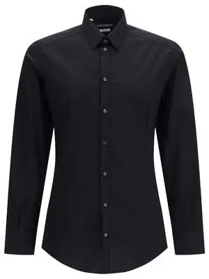 Dolce & Gabbana Stretch-poplin Shirt - Black