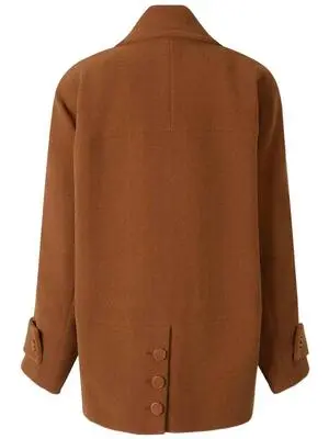 Chloé Wool Herringbone Short Coat