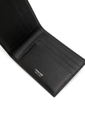FERRAGAMO Mini Embossed Wallet - Black