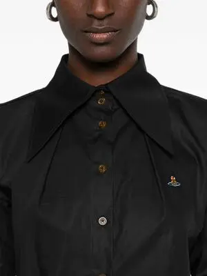 VIVIENNE WESTWOOD Cotton Orb-embroidered Shirt - Black