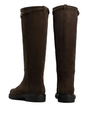 TOD'S Suede Knee-high Boots - Brown