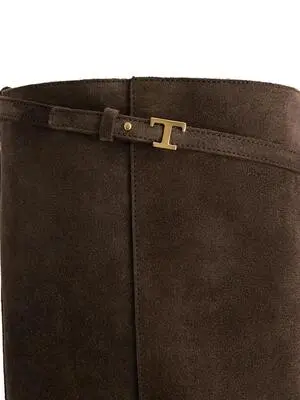 TOD'S Suede Knee-high Boots - Brown