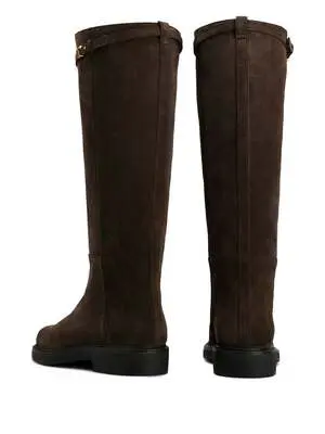 TOD'S Suede Knee-high Boots - Brown