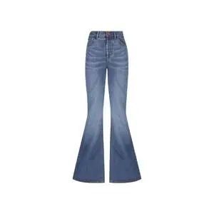 Chloé Cotton Denim Flared Jeans - Blue