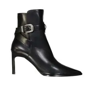 Celine Jodphur Leather Boots - Black