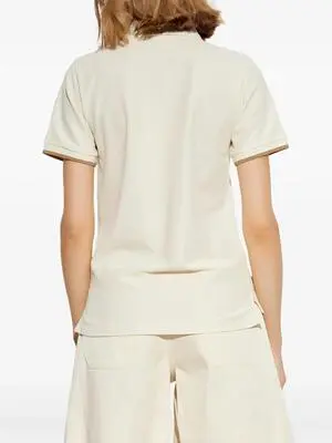 Moncler Piqué Polo Shirt With Logo Patch - Multicolor