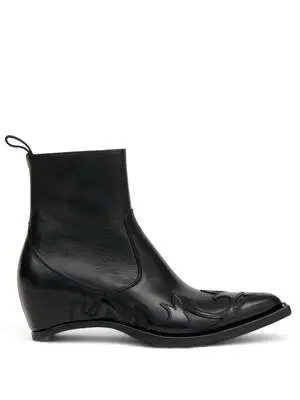MAISON MARGIELA Heel-less Western Flame Boots - Black