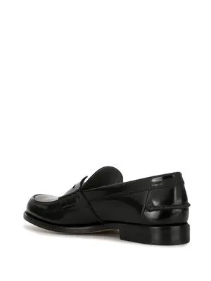 TOD'S Semi-shiny Leather Penny Loafers - Black