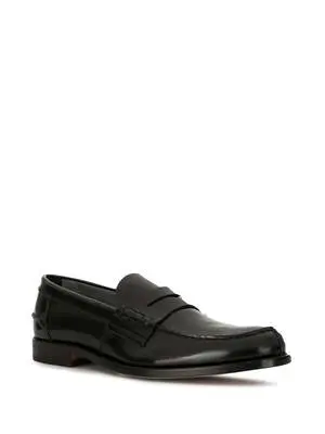 TOD'S Semi-shiny Leather Penny Loafers