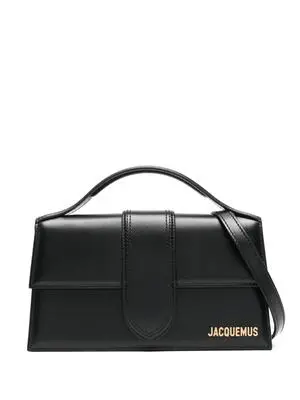 Jacquemus Le Grand Bambino In Smooth Leather - Black
