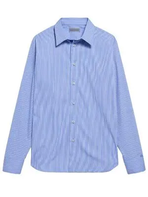 Balenciaga Striped Poplin Shirt - Blue