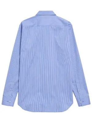 Balenciaga Striped Poplin Shirt - Blue