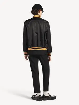 Balenciaga Varsity Jacket In Bomber Twill - Black