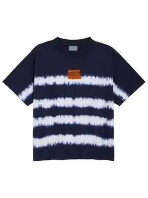 Balenciaga Taped And Dyed Medium Fit T-shirt In Dry Jersey - Blue