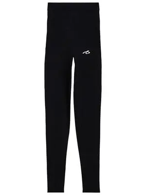 Balenciaga Techwear Leggings In Viscose Sporty Knit - Black