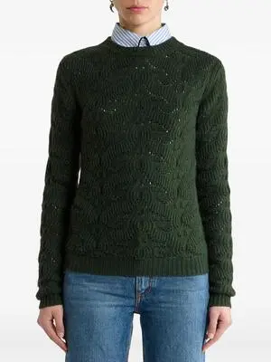 Etro Wool-blend Sweater With Paisley Detailing