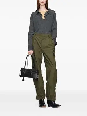 MAISON MARGIELA Draped Collar Wool Polo Sweater