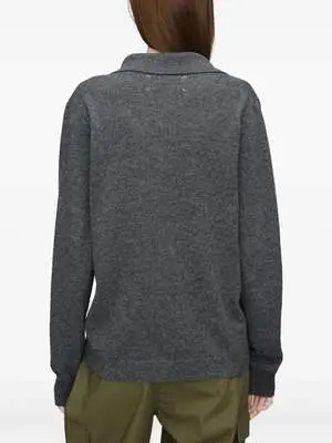 MAISON MARGIELA Draped Collar Wool Polo Sweater