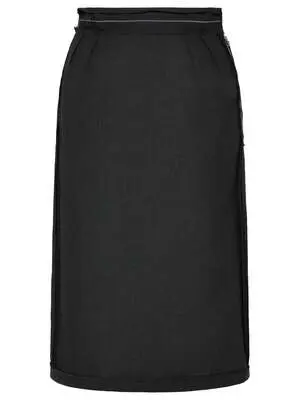 MAISON MARGIELA Reversed Wool Midi Skirt - Gray