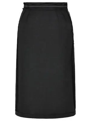 MAISON MARGIELA Reversed Wool Midi Skirt - Gray