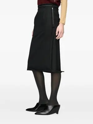 MAISON MARGIELA Reversed Wool Midi Skirt - Gray