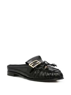 Fendi Baguette Leather Sabots